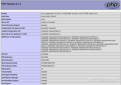 精通树莓派 安装apach和php8 1 知乎