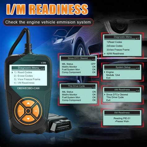 obdii scanner diagnostic tool obd2 car code reader check engine fault