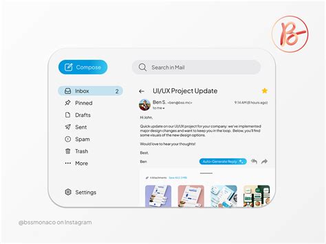 Uiux Email Widget By Ben Sylvester Strautmann On Dribbble