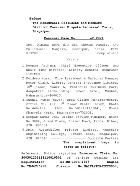 Consumer Complaint Pdf English Trust Law Insurance