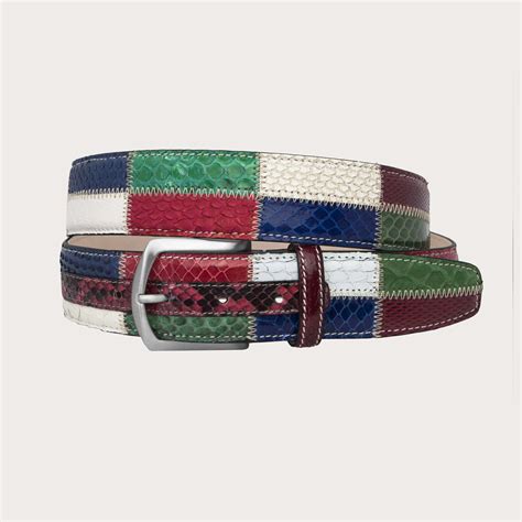 Exclusive Python Patchwork Belt By Brucle Unique Craftsmanship And Design