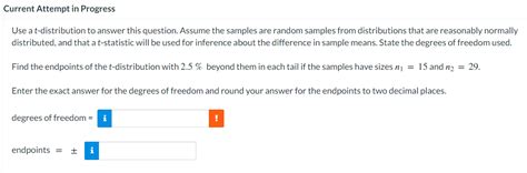 Solved Use A T Distribution To Answer This Question Assume Chegg
