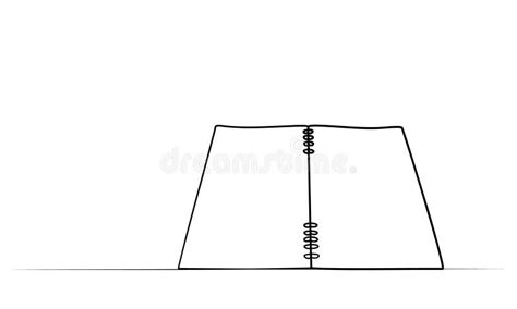 continuous drawing of a notepad with one line stock illustration