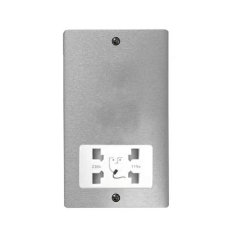 Shaver Socket Dual Voltage Output 110 240v In Satin Chrome