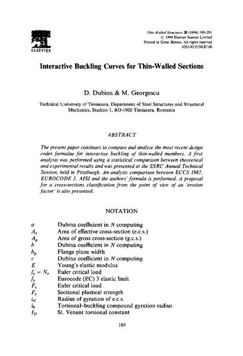 PDF Interactive Buckling Curves For Thin Walled Sections DOKUMEN TIPS