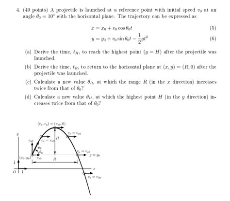 Solved A Projectile Time To Reach Highest Time To Reach Chegg