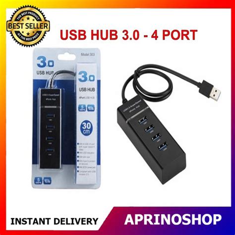 Jual Usb 3 0 Hub 4 Port High Speed 5 Gbps Panjang Kabel 30cm 1 2m 30cm Kab Tangerang