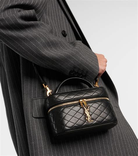 Gaby Mini Leather Crossbody Bag In Black Saint Laurent Mytheresa