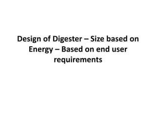 Design Of Digester PPTX