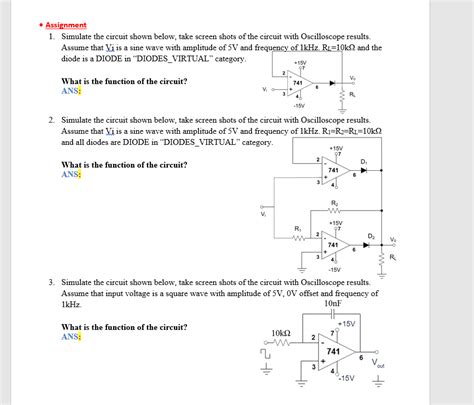 Solved AssignmentSimulate The Circuit Shown Below Take Chegg