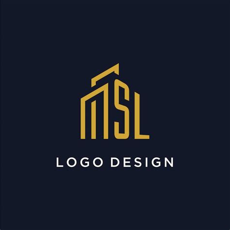 Sl Initial Monogram With Building Logo Design 27135877 Vector Art At Vecteezy