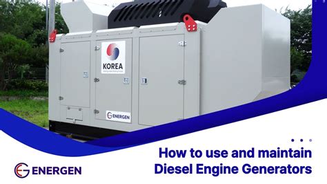 에너젠주 디젤발전기비상발전기 사용법 및 유지보수 동영상 Youtube