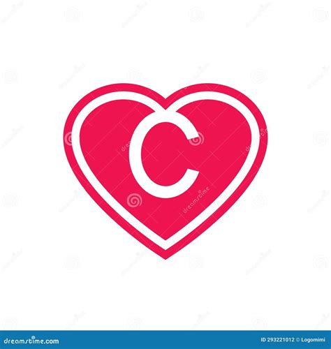 Letter C Heart Logo Icon Design Template Vector Stock Illustration Illustration Of Element