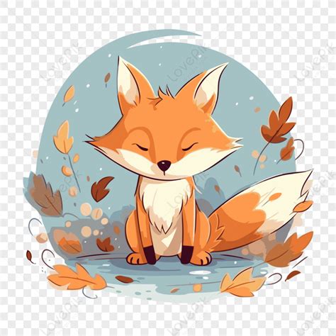 귀여운 여우 벡터만화클립 아트상표 Png 일러스트 무료 다운로드 Lovepik