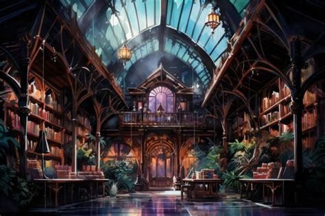 Mysterious Shadow Libraries In Fantasy Generative Ai Premium Ai