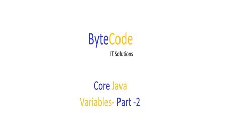 Variables In Java Part 2 Variables Kayum Sir Static Instance Variables