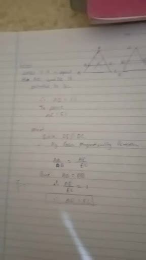 7 using theorem 6 1 prove that a line drawn through the mid point of on
