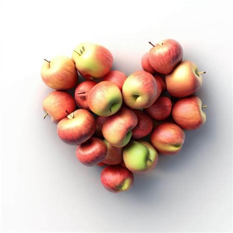 Premium Ai Image Hearts And Apples A Love Story Created By Generative Ai