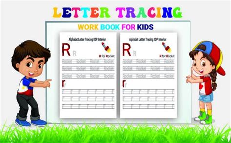 Tracing Letter R Alphabet Worksheet Graphic By Md Azim Uddin Creative Fabrica