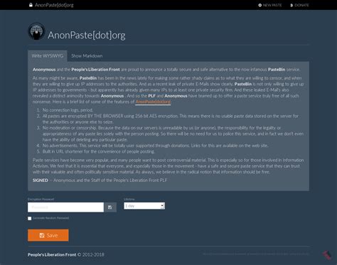 Pastebin Alternative From Anonymous 1 Nf Host