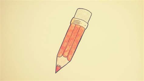 Как нарисовать карандаш Youtube