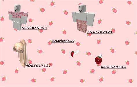 Strawberry Pijama🍓 Codes For Berry Avenue And Bloxburg🖤 In 2023