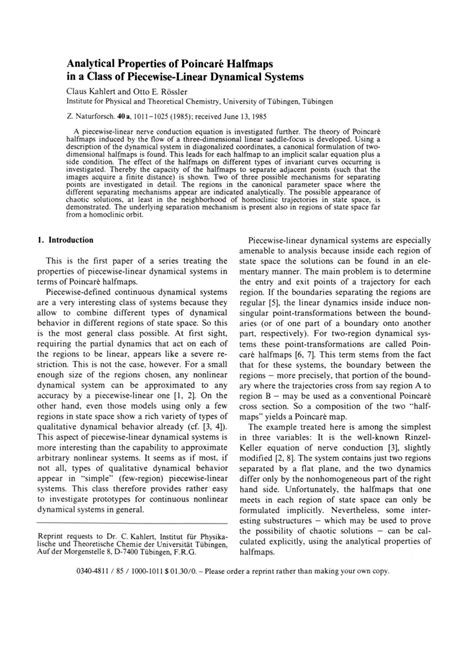 Pdf Analytical Properties Of Poincaré Halfmaps In A Class Of