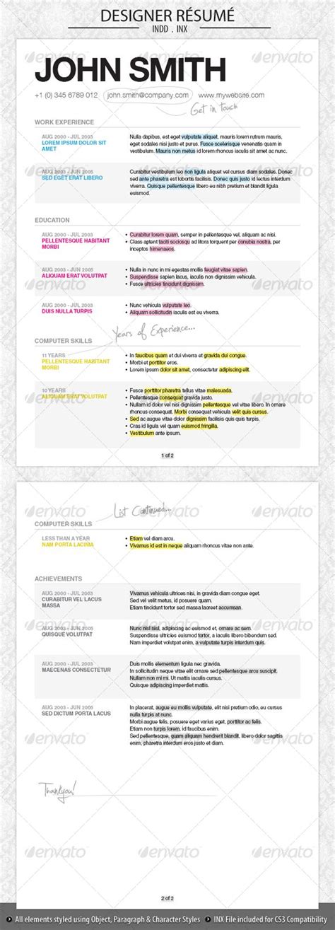Designer Resume Resume Design Beautiful Resume Design Resume Design Template