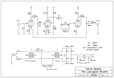 Guide To Building Your Own Spring Reverb Pedal Schematic