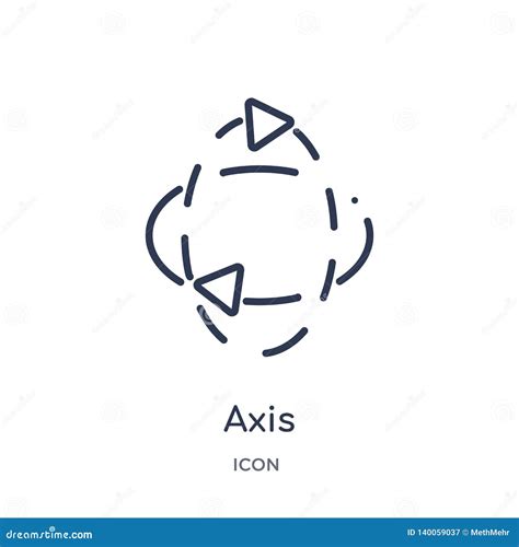 Linear Axis Icon From Geometry Outline Collection Thin Line Axis Icon