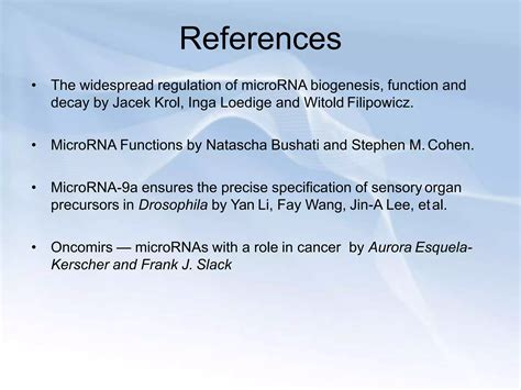 Mirna Biogenesis Function And Regulation Pptx Cancer Diseases
