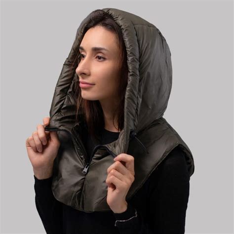 Black Hooded Scarf Waterproof Hooded Cowl Balaclava Hood Windproof