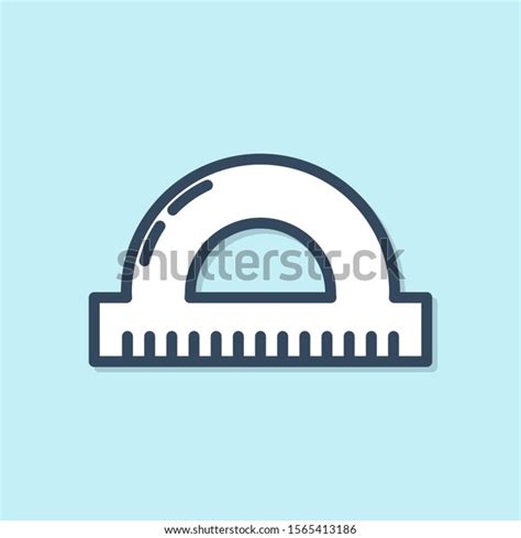 Blue Line Protractor Grid Measuring Degrees Stock Vector Royalty Free 1565413186 Shutterstock