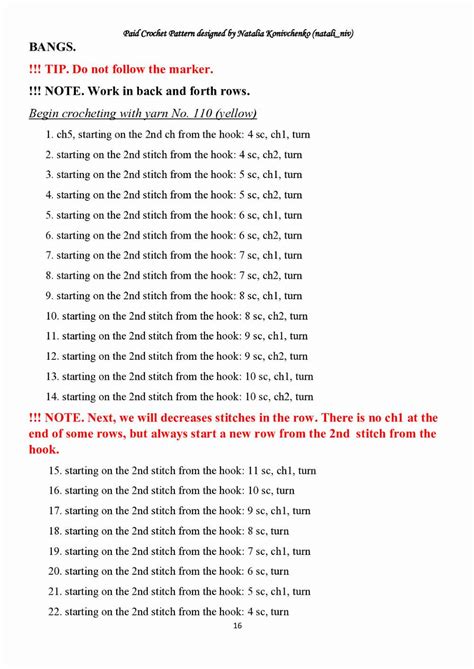 Crochet Pattern Tinkerbell