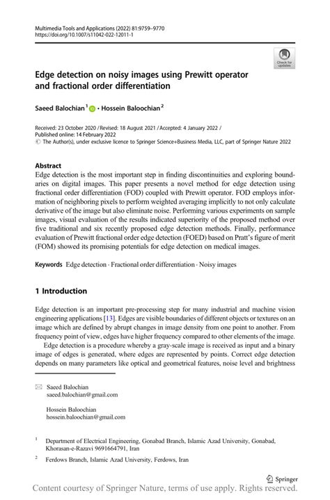 Edge Detection On Noisy Images Using Prewitt Operator And Fractional Order Differentiation