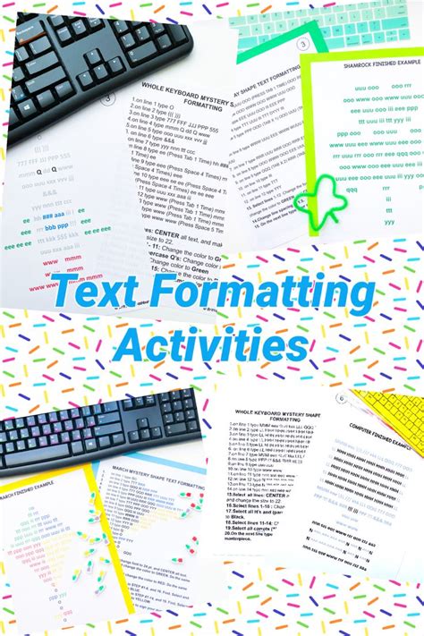 Text Formatting Activities For The Computer Lab Or Classroom