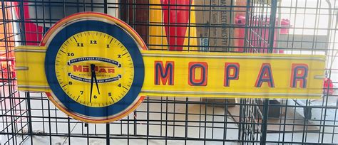 Neon Clock Vintage Retro Led Mopar Nostalgia Highway
