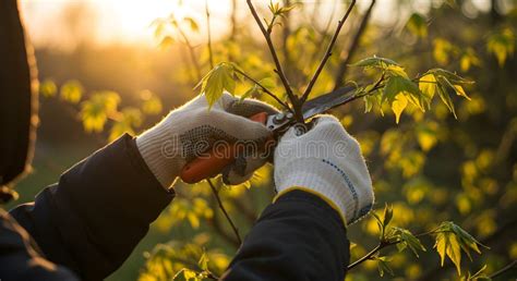 Golden Hour Pruning Stock Illustration Illustration Of Gardening