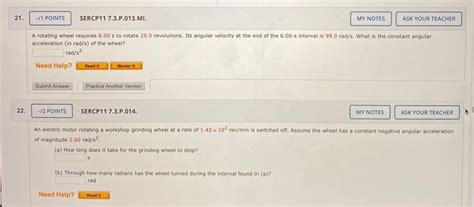 Solved 21 1 Points Sercp11 7 3 P 013 Mi My Notes Ask