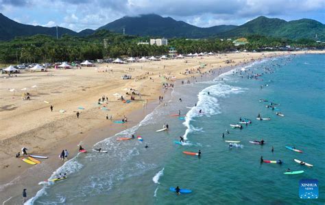 Tourists Surf At Riyue Bay In Wanning S Chinas Hainan Xinhua