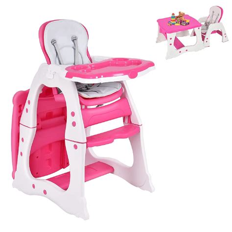 Honey Joy Silla Alta 5 En 1 Silla Alta Convertible Para Bebés Y Niños Pequeñosjuego De Sillas