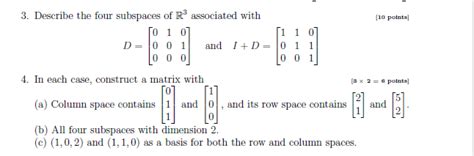 solved the four subspaces row space col a t subspace of