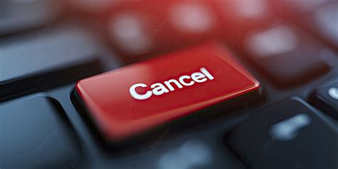 Closeup Of A Red Cancel Button On Black Keyboard Background Cancel Red Button Background