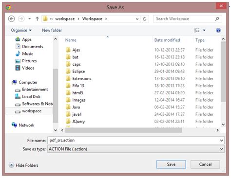 Java Open Save Dialog Box After Clicking Anchor Tag For Saving Pdf Or