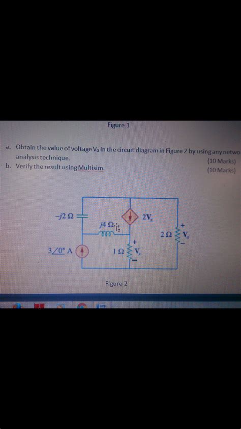 solved obtain the value of voltage v 0 in the circuit