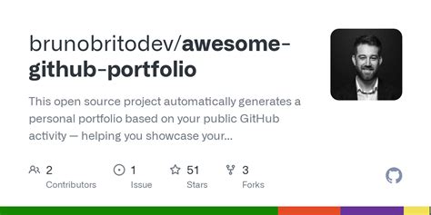 GitHub Brunobritodev Awesome Github Portfolio This Open Source Project Automatically