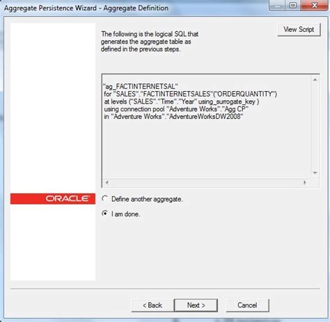 Obiee Creating Aggregate Tables In Obiee