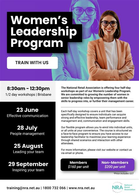 Womens Leadership Program Inspire Your Team Nra Australia