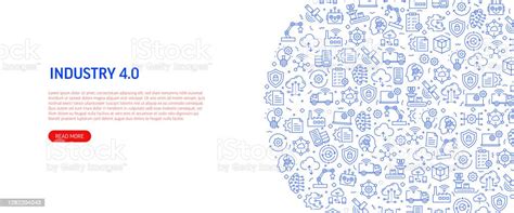 패턴이 있는 산업 40 관련 배너 디자인 현대 라인 스타일 아이콘 벡터 일러스트레이션 0명에 대한 스톡 벡터 아트 및 기타 이미지 0명 4 Revolution
