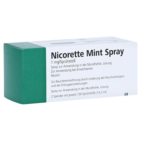 NICORETTE Mint Spray 1 mg/Sprühstoß 2 Stück online bestellen - medpex ...